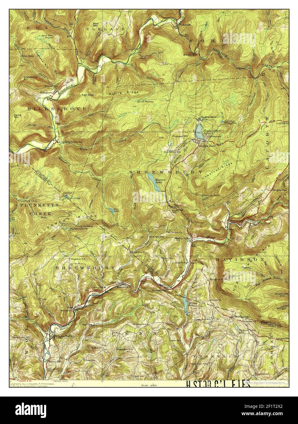 Eagle Mere, Pennsylvania, map 1932, 1:62500, United States of America ...