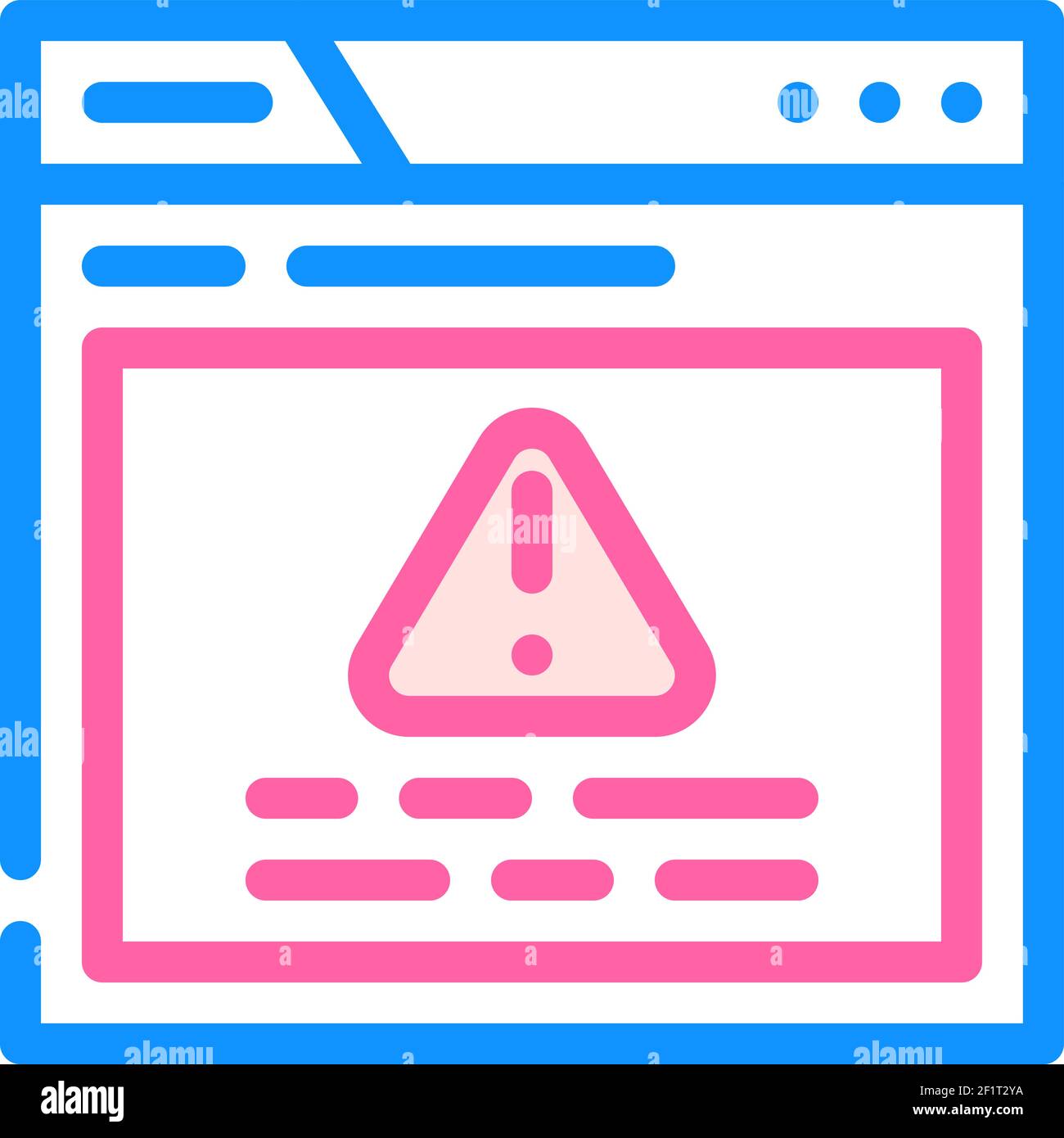 warning message color icon vector illustration line Stock Vector Image ...