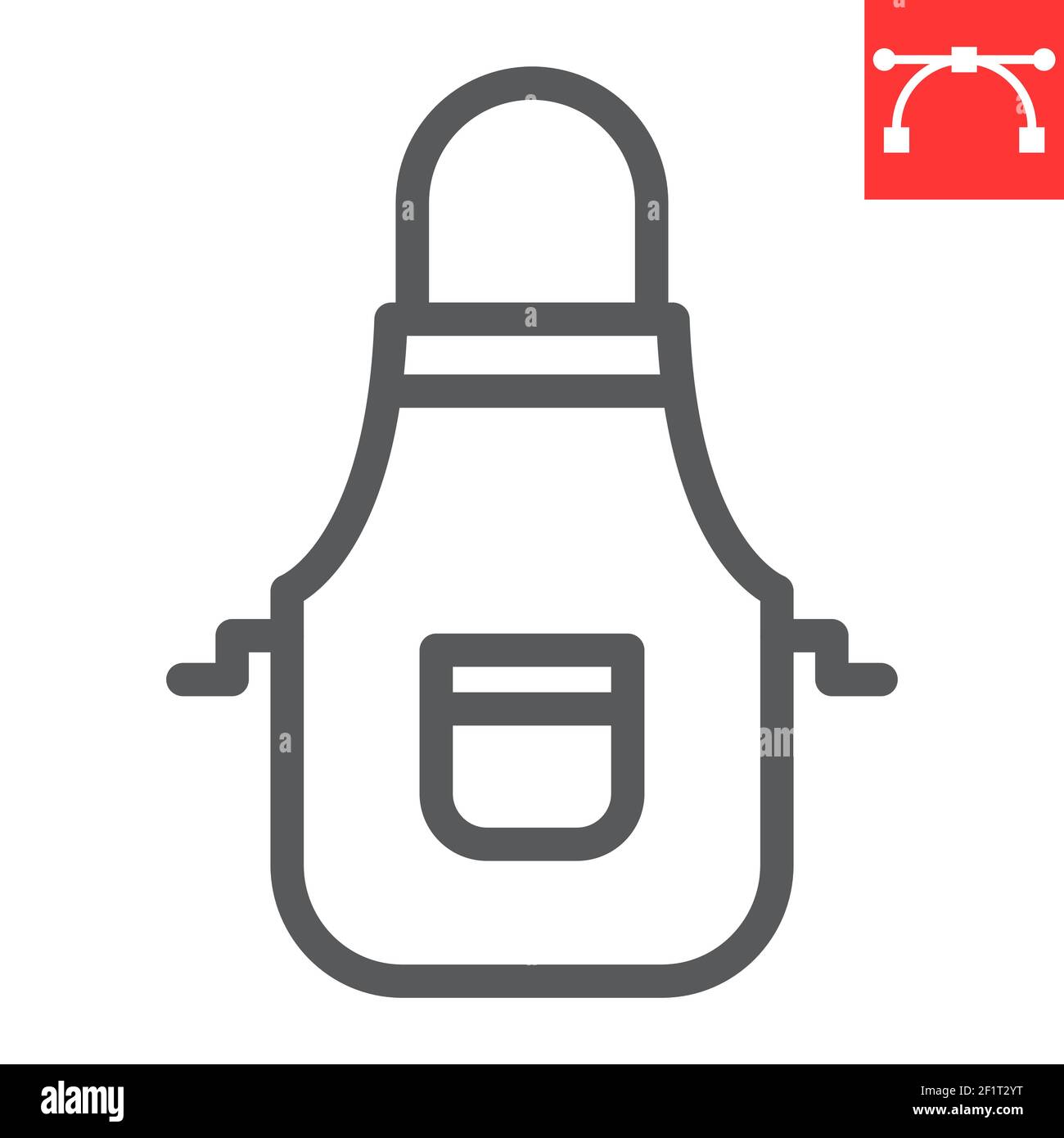 Apron line icon, cook and culinary, kitchen apron vector icon, vector ...