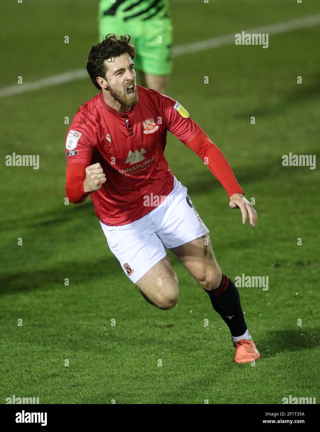 Morecambes cole stockton celebrates hi-res stock photography and images ...