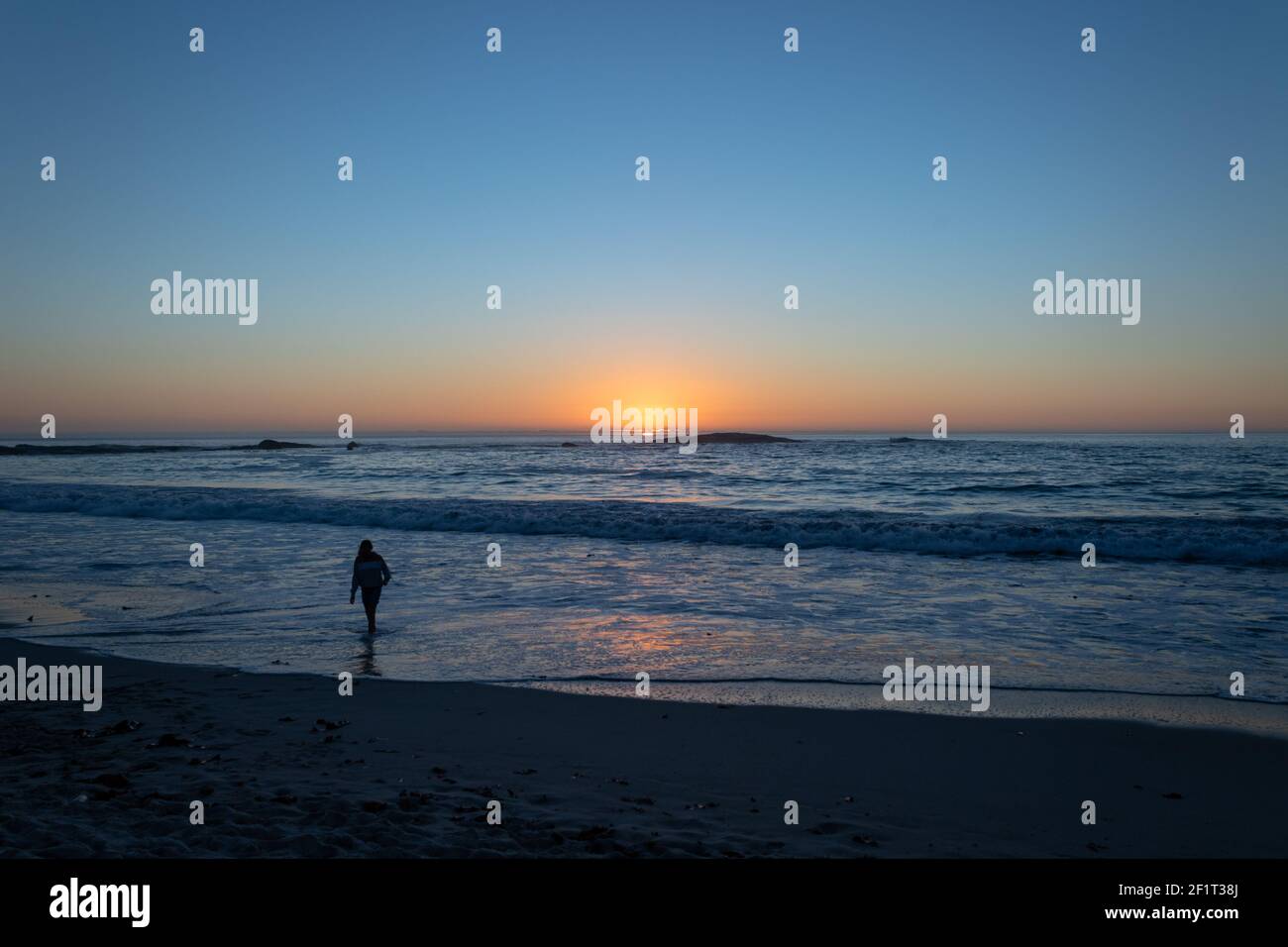 Sunset at the beach Stock Photo - Alamy