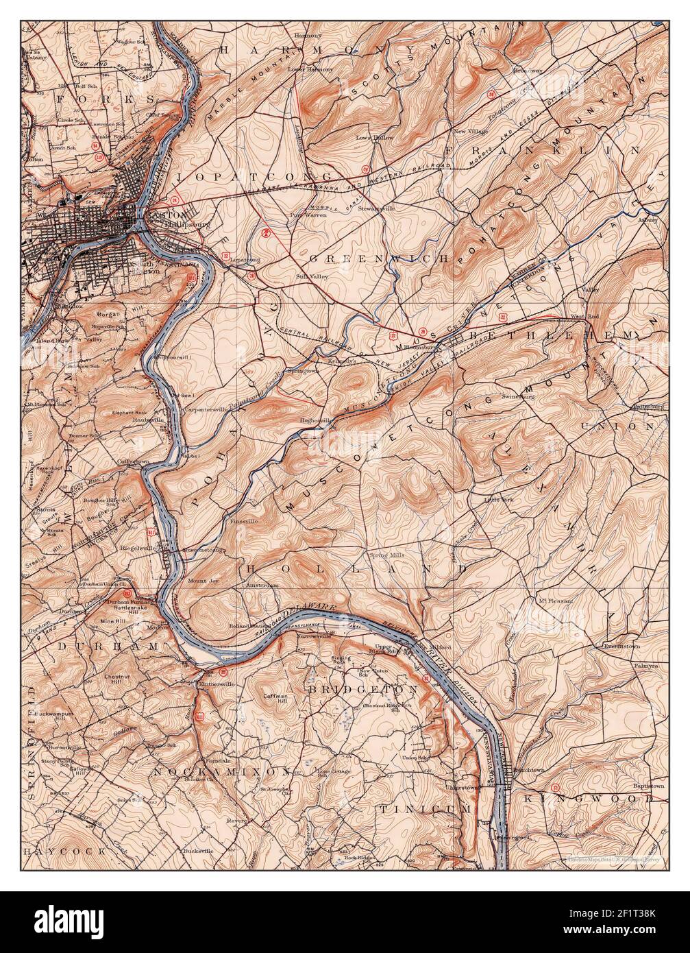 Easton, Pennsylvania, map 1932, 1:62500, United States of America by ...