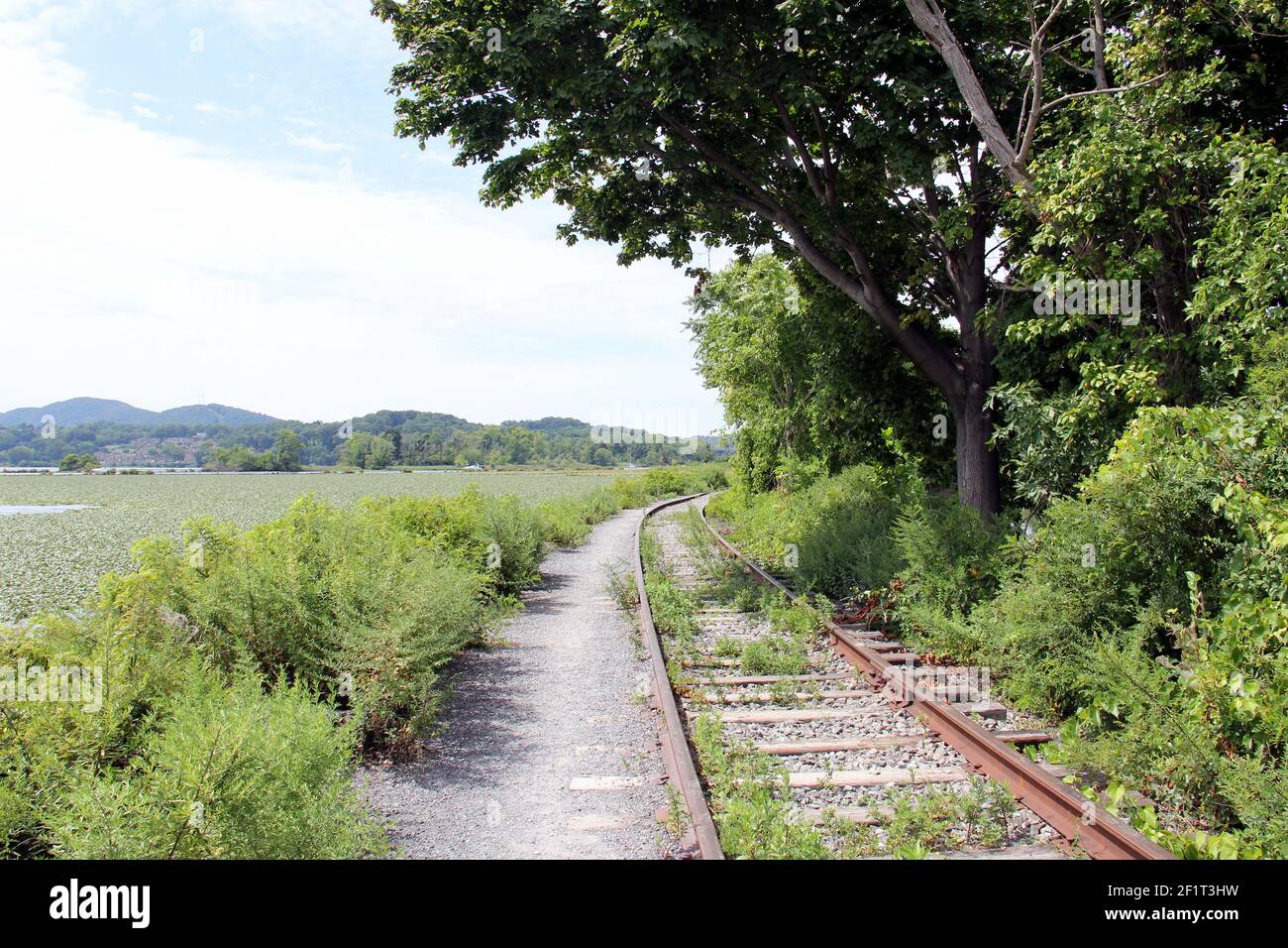Kingston Point Rail Trail, on the west side of the Hudson River, at the ...