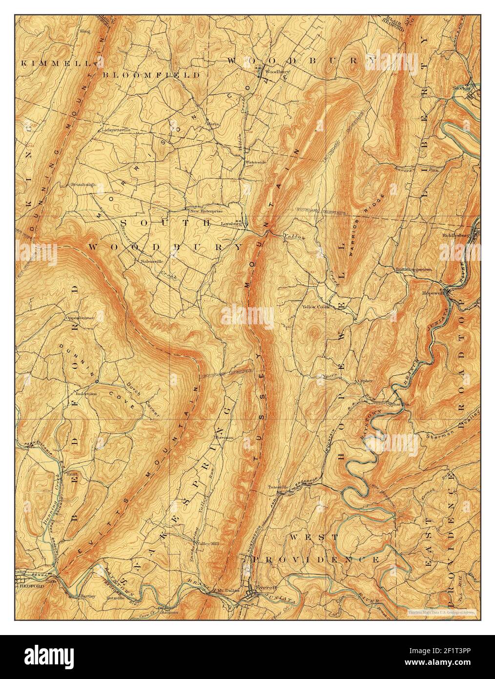 Everett, Pennsylvania, map 1902, 1:62500, United States of America by ...
