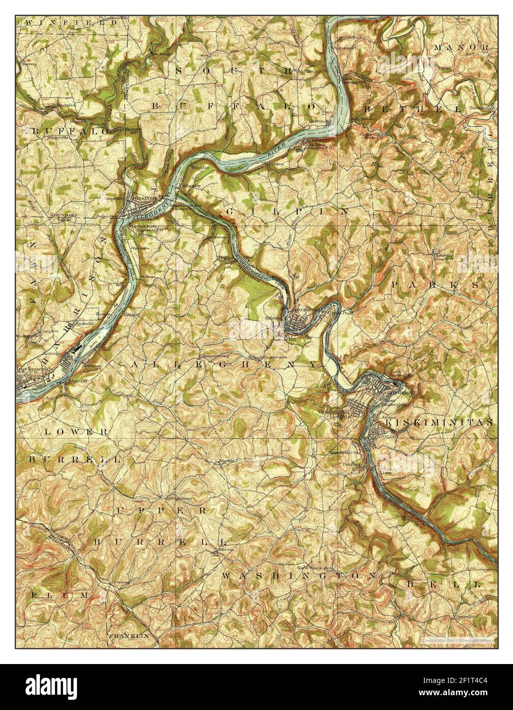 Freeport, Pennsylvania, map 1909, 1:62500, United States of America by ...