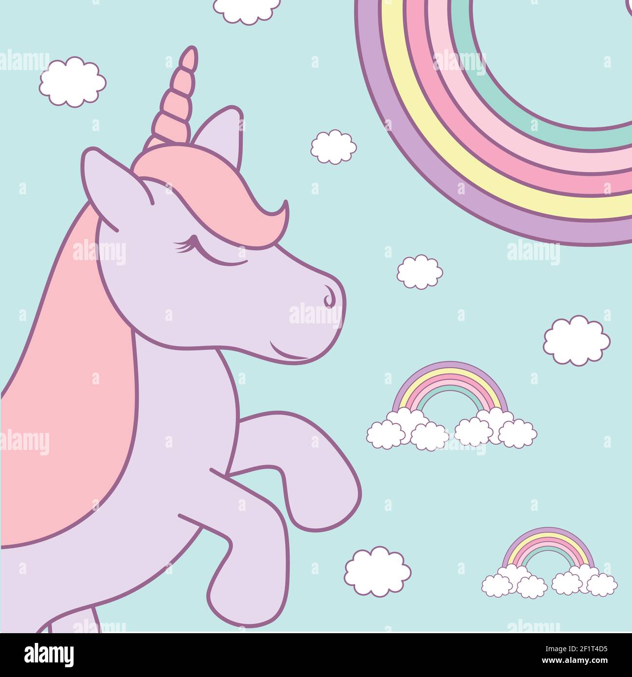 unicorn and rainbows Stock Vector Image & Art - Alamy