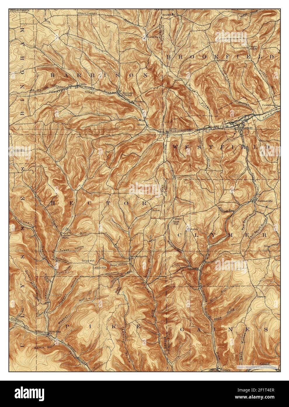 Pennsylvania map 1900 hi-res stock photography and images - Alamy