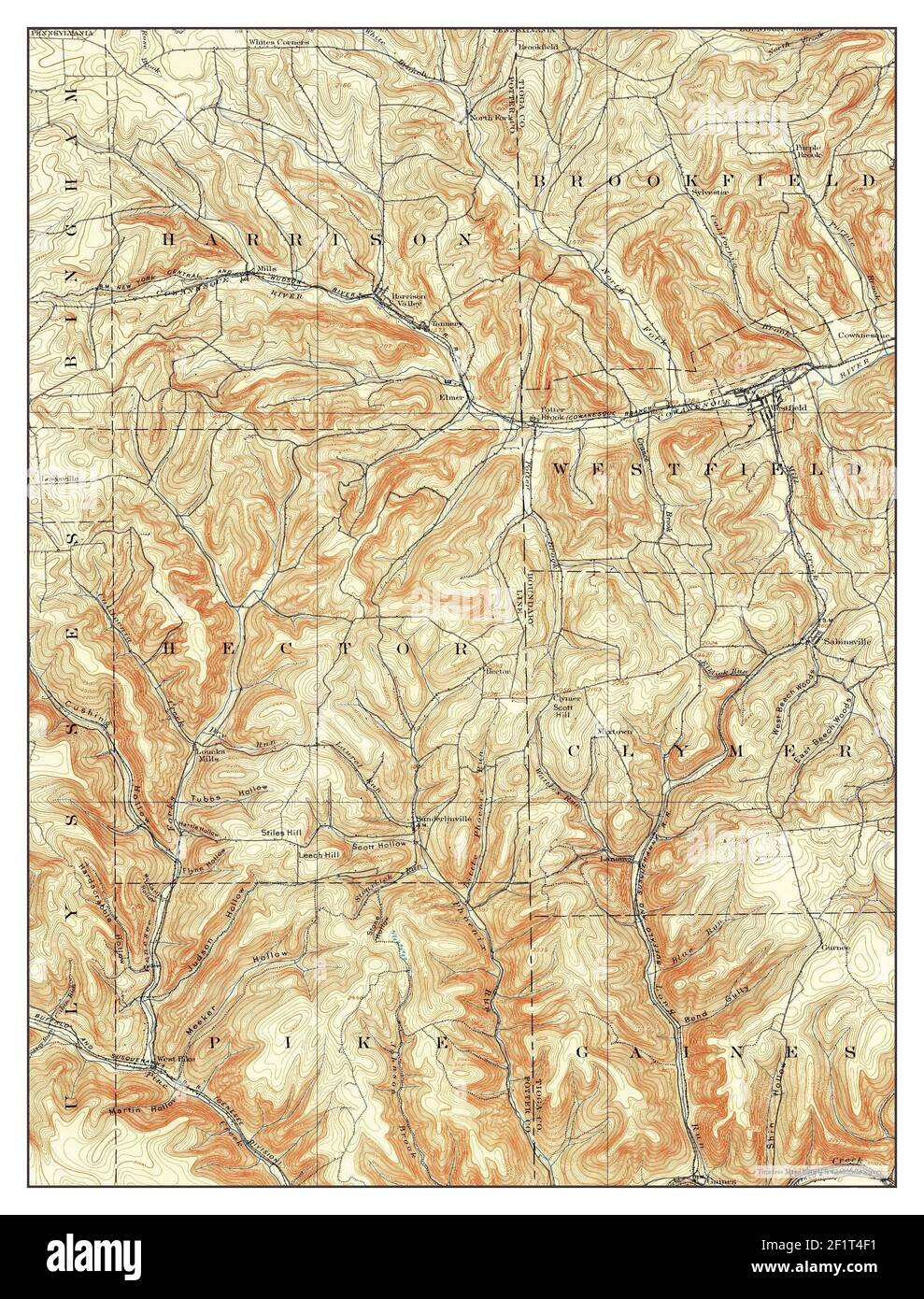 Gaines, Pennsylvania, map 1899, 1:62500, United States of America by ...