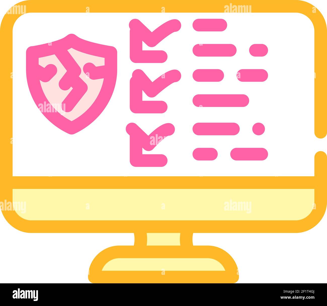 broken defense system color icon vector illustration Stock Vector Image ...