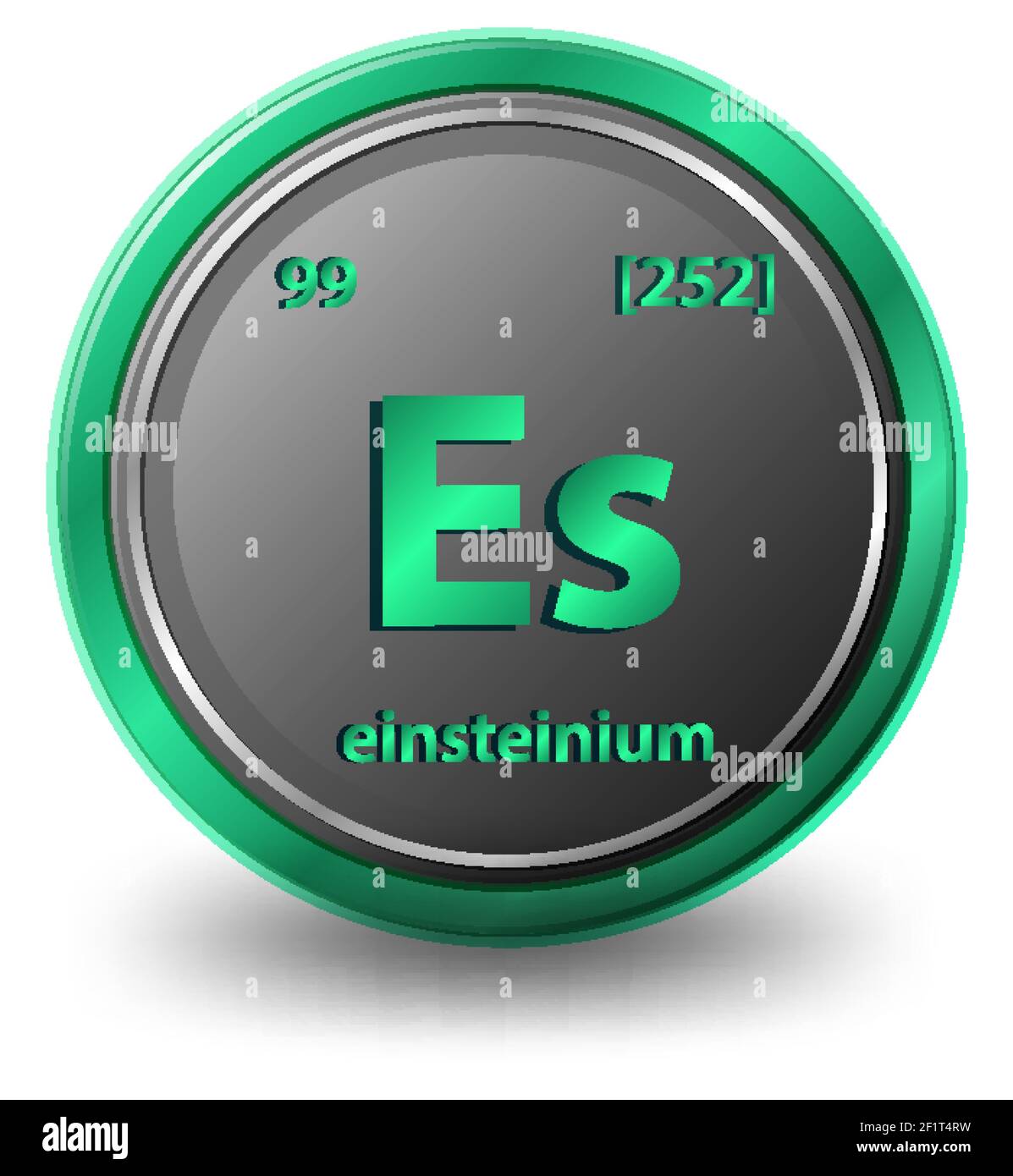 Einsteinium chemical element. Chemical symbol with atomic number and ...