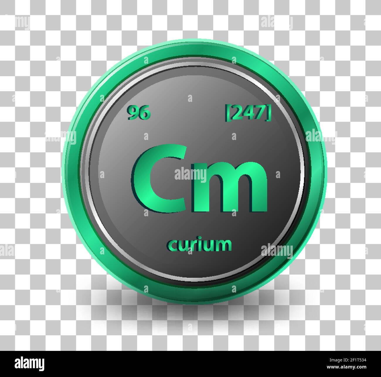 Curiumchemical element. Chemical symbol with atomic number and atomic ...