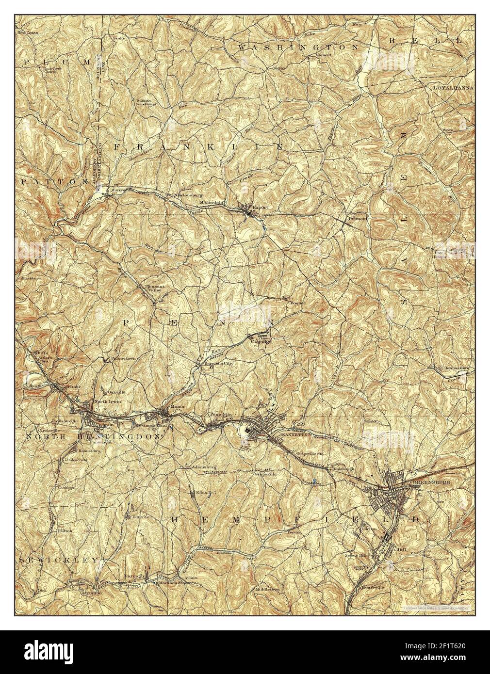 Greensburg map hi-res stock photography and images - Alamy