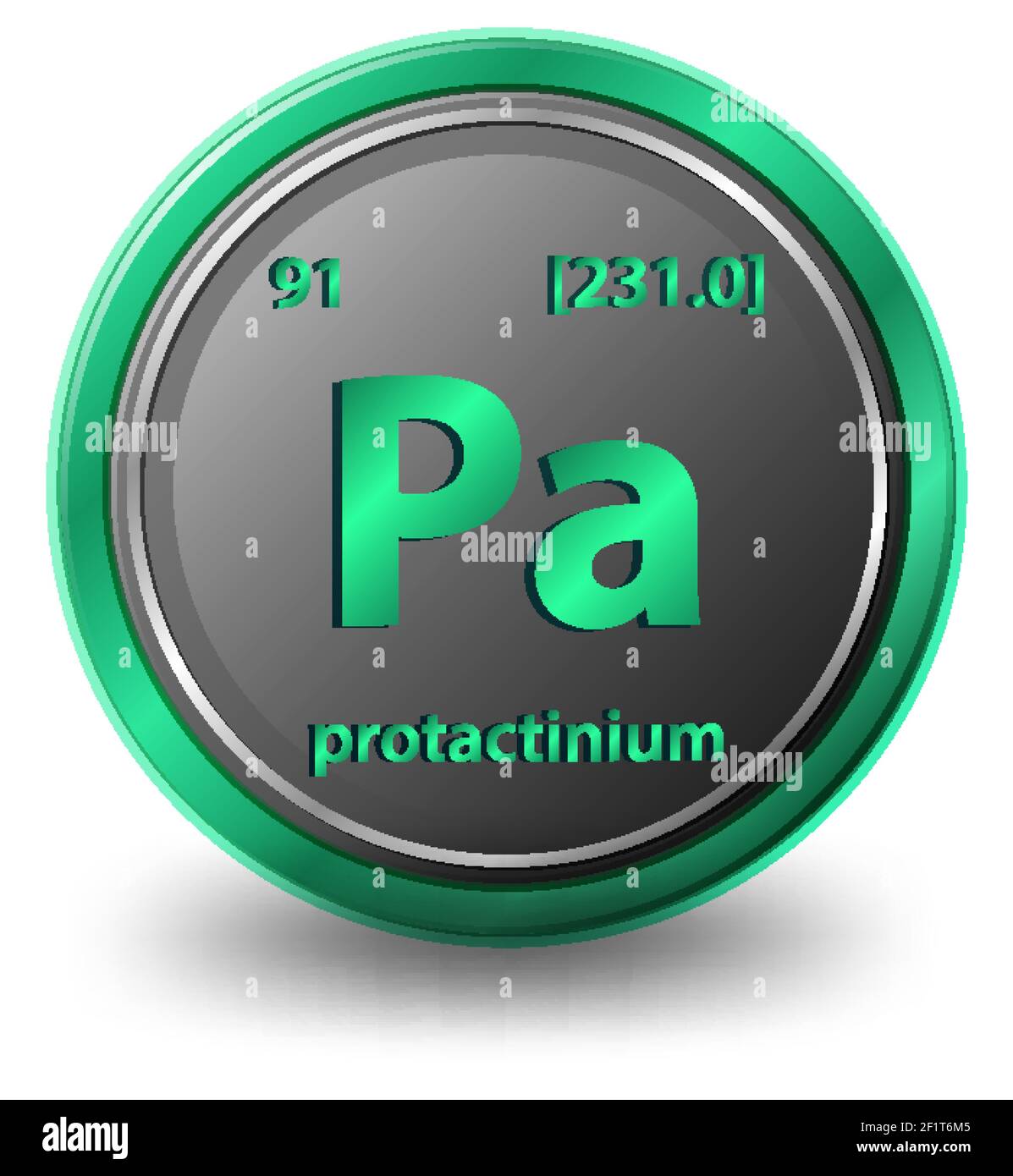 Protactinium Chemical Element Chemical Symbol With Atomic Number And