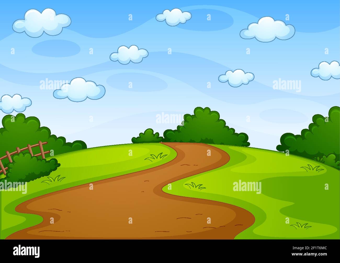 Empty park landscape scene illustration Stock Vector Image & Art - Alamy