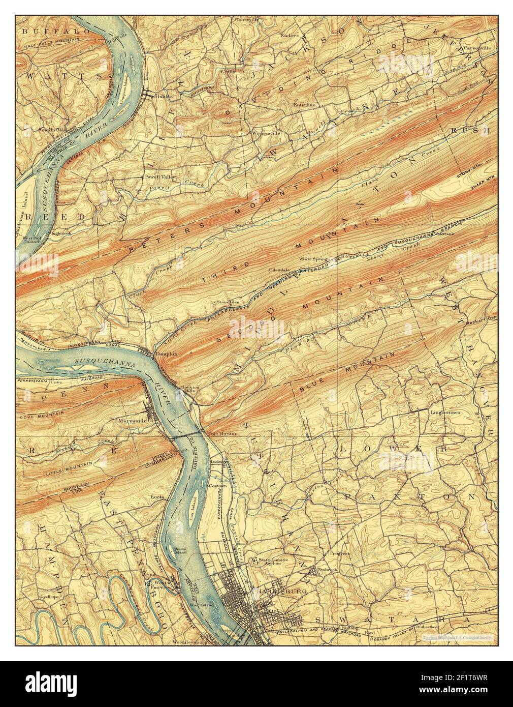 Antique map of harrisburg hi-res stock photography and images - Alamy