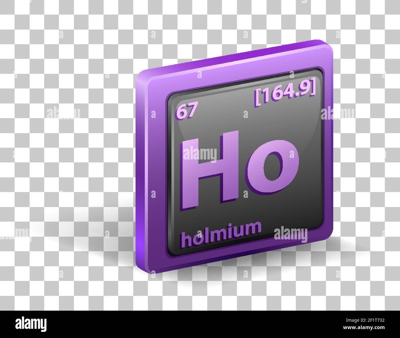 Holmium chemical element. Chemical symbol with atomic number and atomic ...