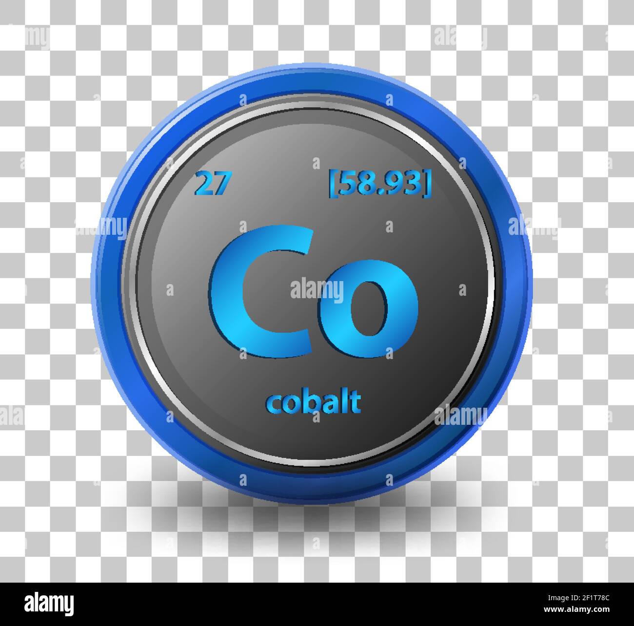 Cobalt chemical element. Chemical symbol with atomic number and atomic ...