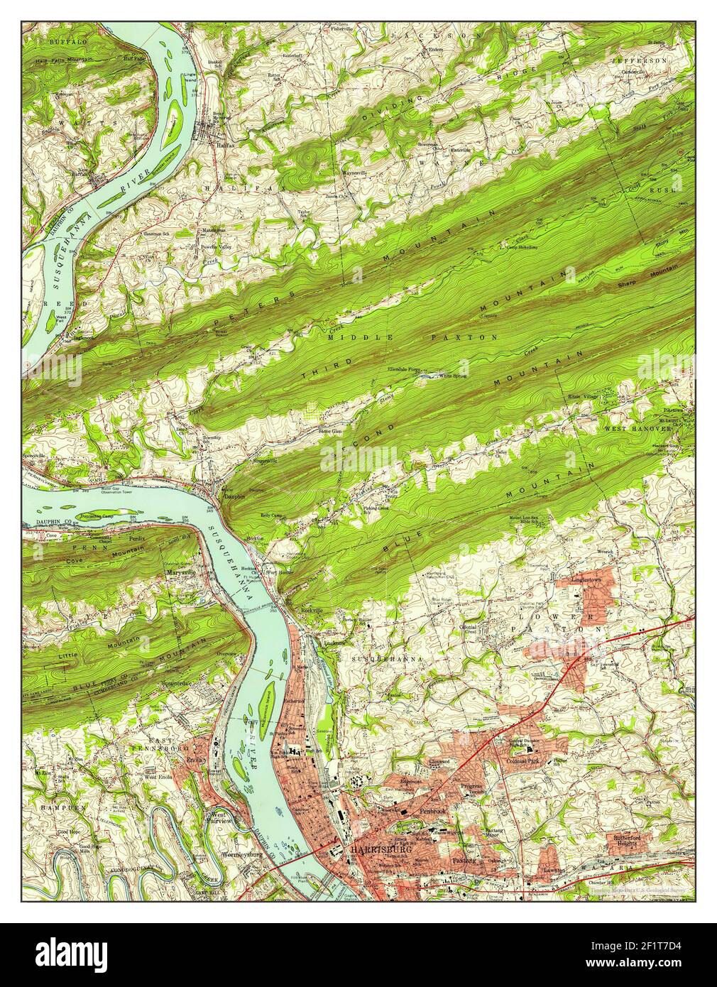 Antique map of harrisburg hi-res stock photography and images - Alamy