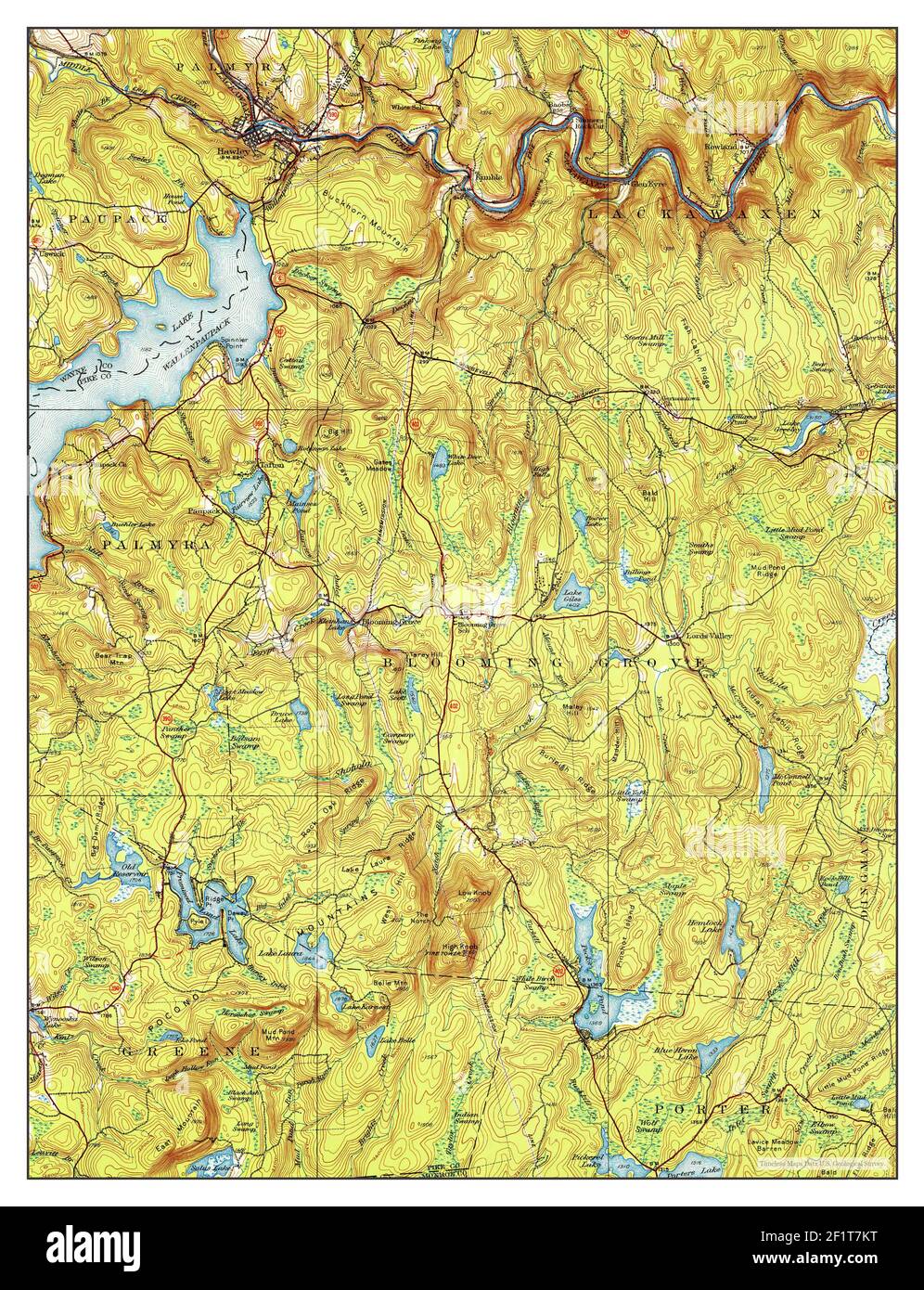 Hawley, Pennsylvania, map 1935, 1:62500, United States of America by ...