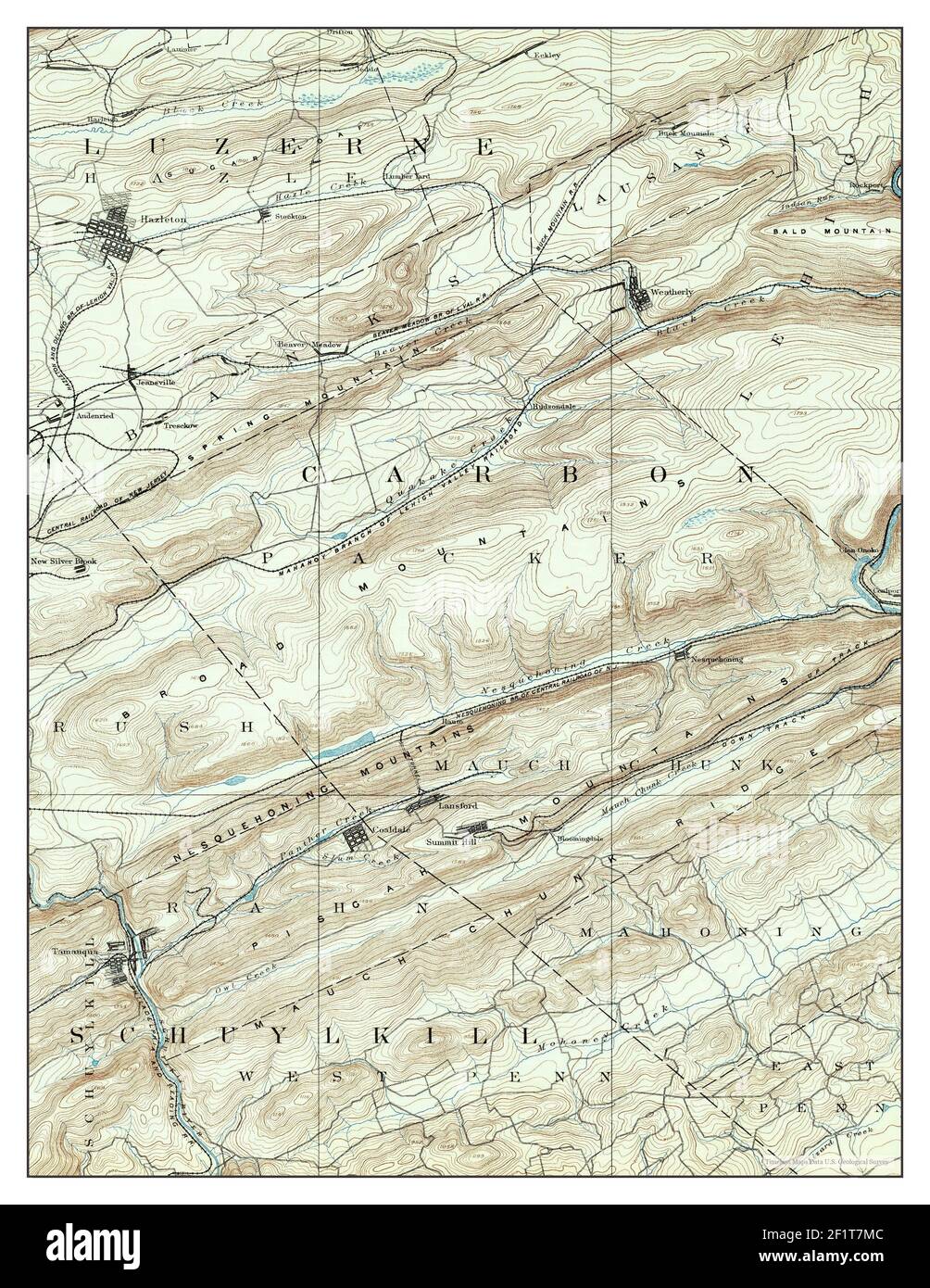 Hazleton, Pennsylvania, map 1891, 1:62500, United States of America by ...