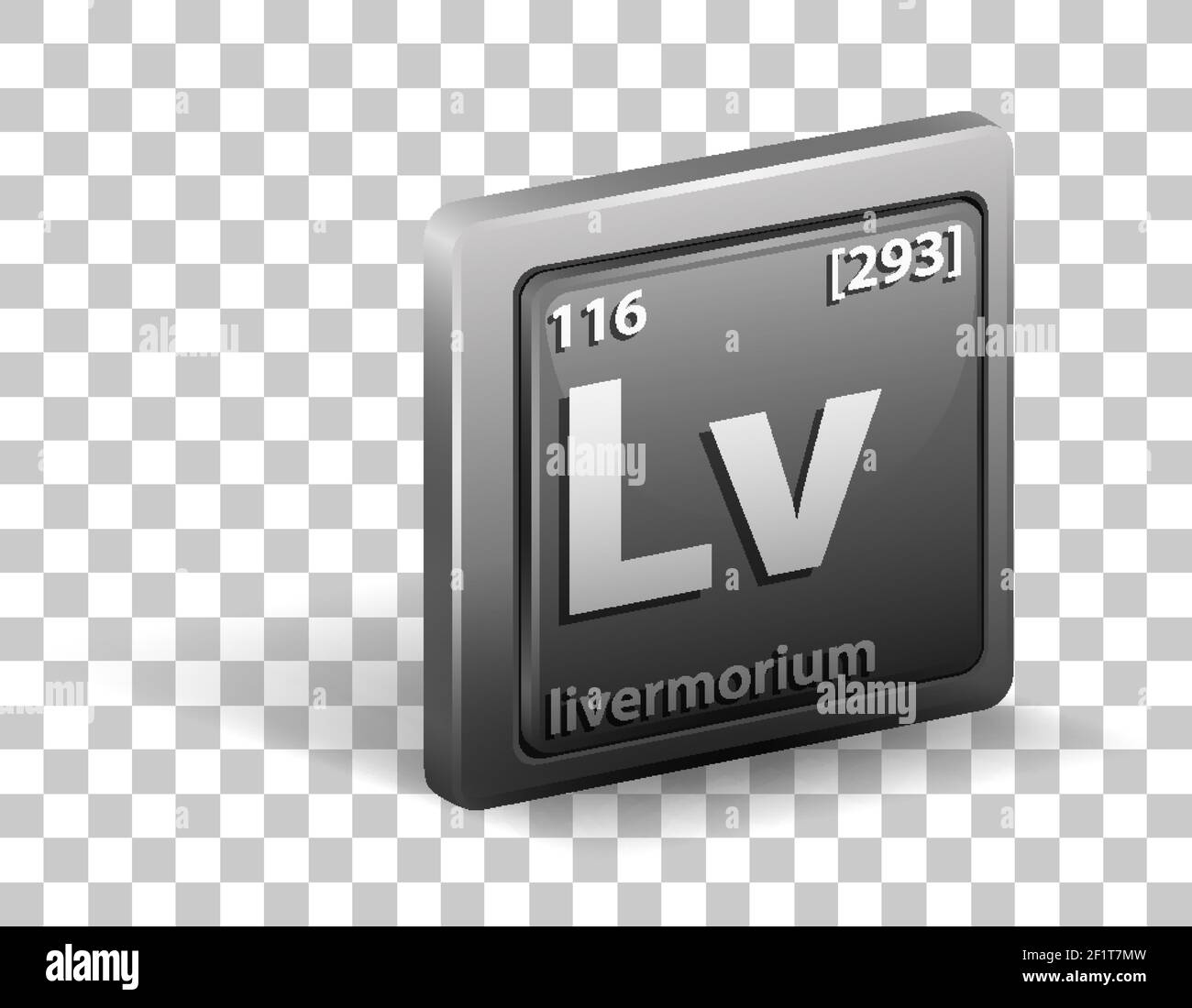 Livermorium chemical element. Chemical symbol with atomic number and ...