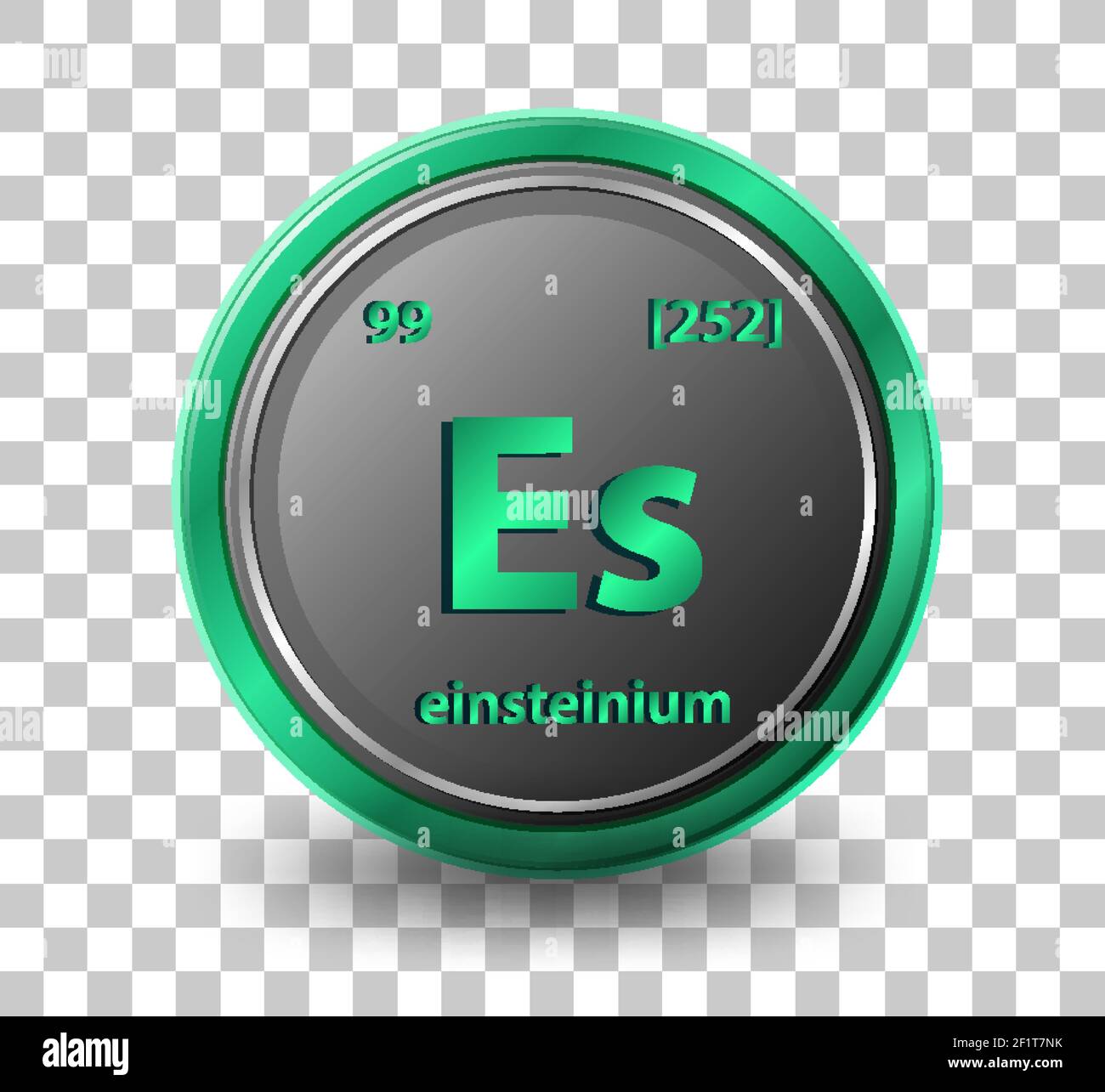 Einsteinium chemical element. Chemical symbol with atomic number and ...