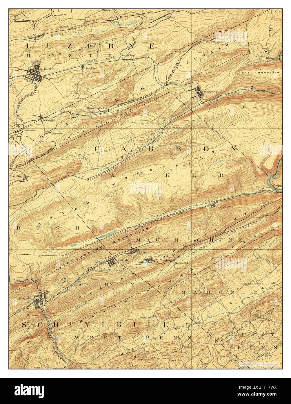 Map of hazleton hi-res stock photography and images - Alamy