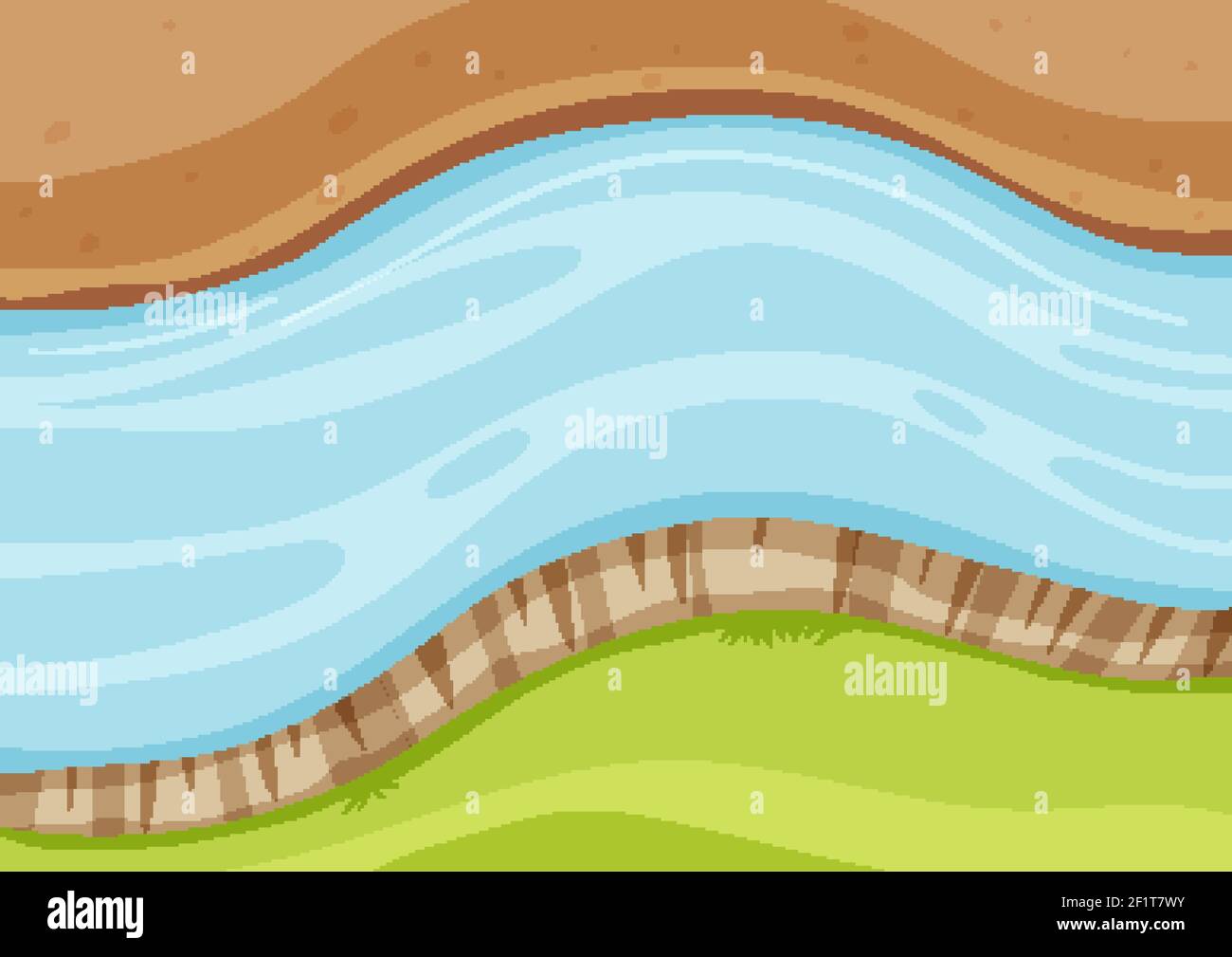 Aerial view of river close up illustration Stock Vector Image & Art - Alamy