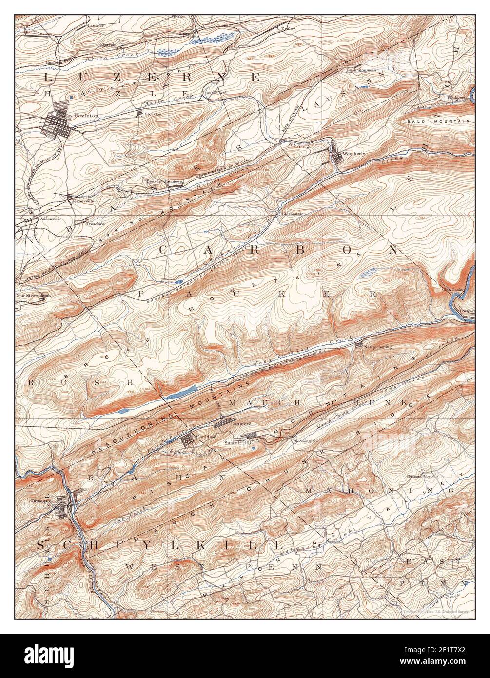 Hazleton, Pennsylvania, map 1889, 1:62500, United States of America by ...