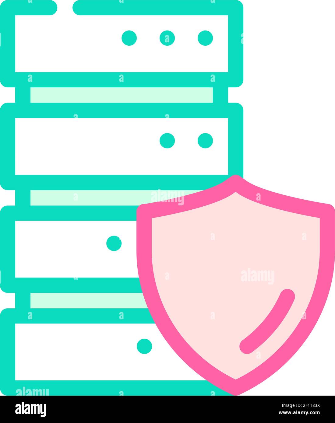 server protection color icon vector illustration line Stock Vector ...