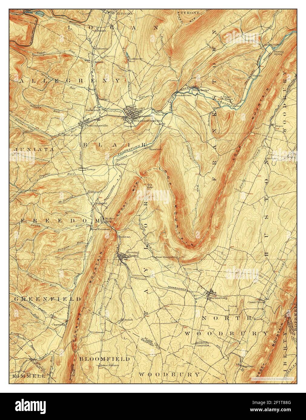 Map of hollidaysburg hi-res stock photography and images - Alamy