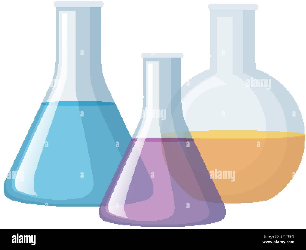 Glassware for chemical experiment isolated illustration Stock Vector ...
