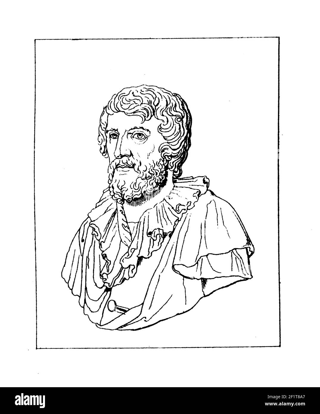 19th-century illustration of a portrait of Jean Goujon, French sculptor ...