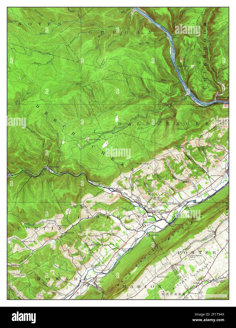 Howard, Pennsylvania, map 1921, 1:62500, United States of America by ...