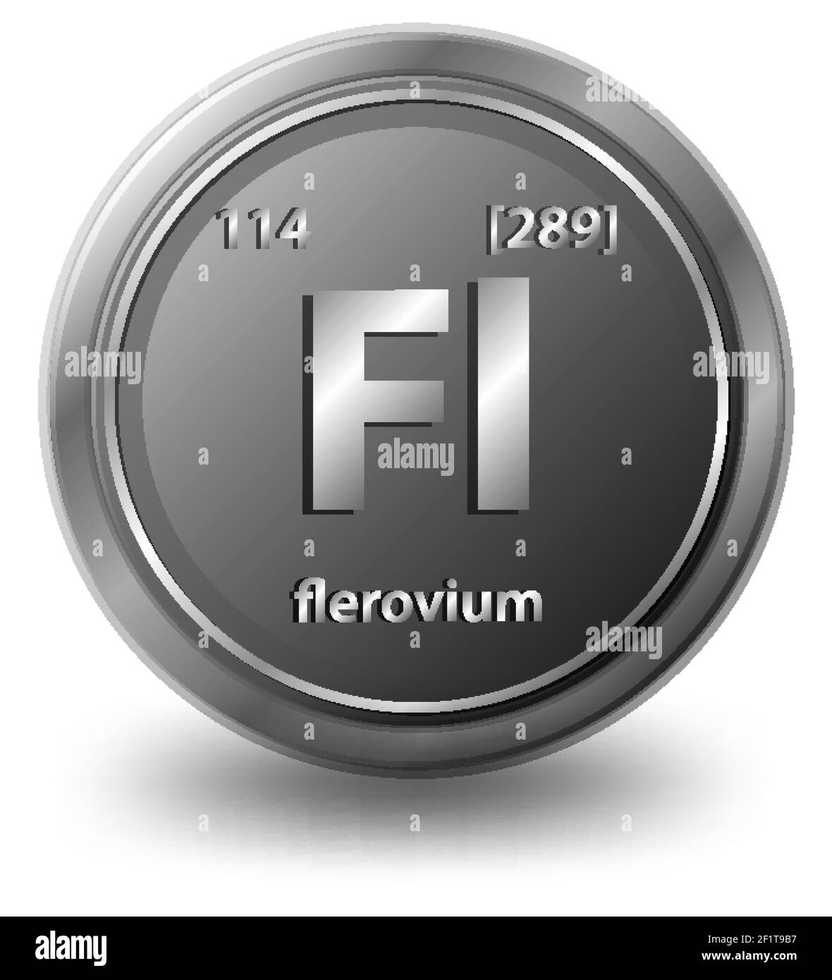 Flerovium chemical element. Chemical symbol with atomic number and ...