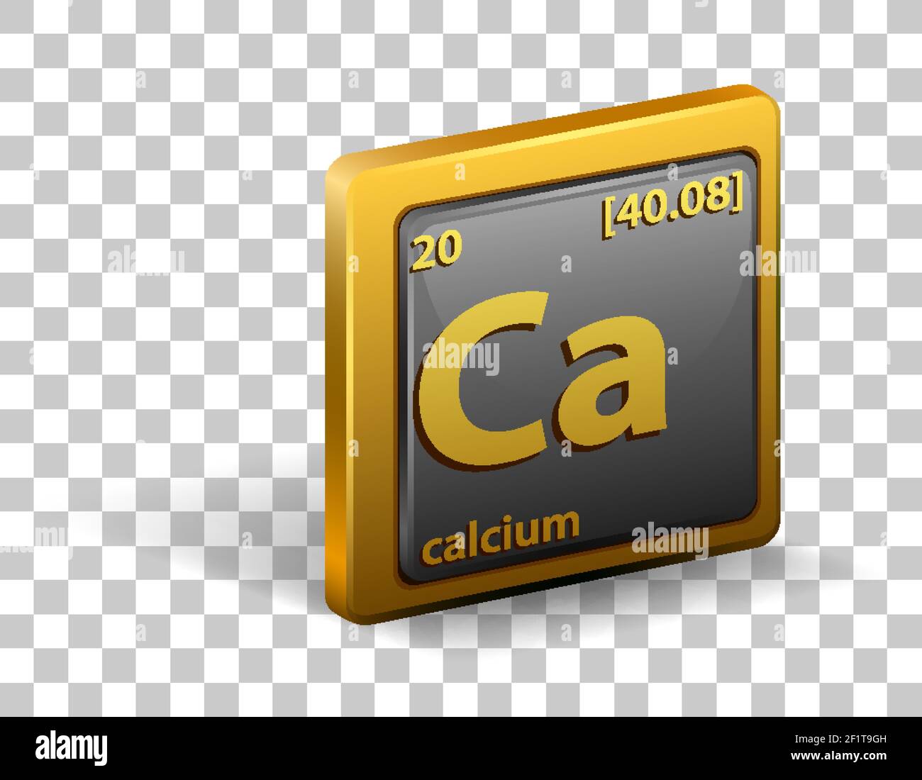 Calcium chemical element. Chemical symbol with atomic number and atomic ...