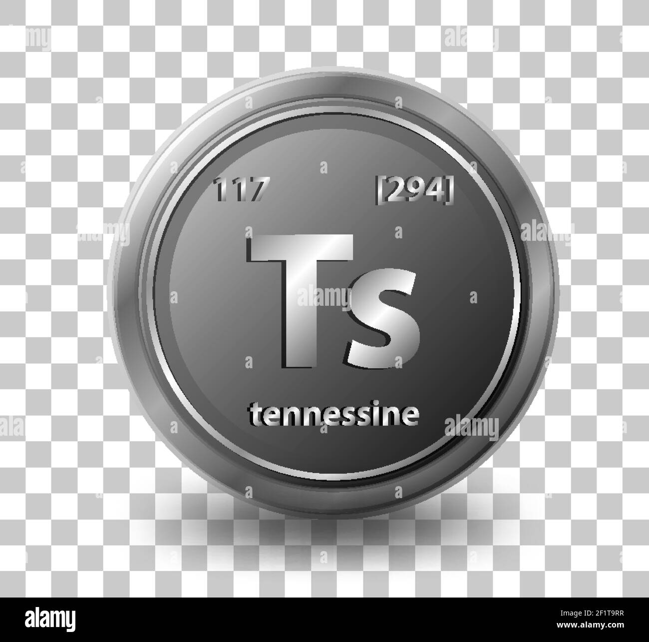 Tennessine chemical element. Chemical symbol with atomic number and ...