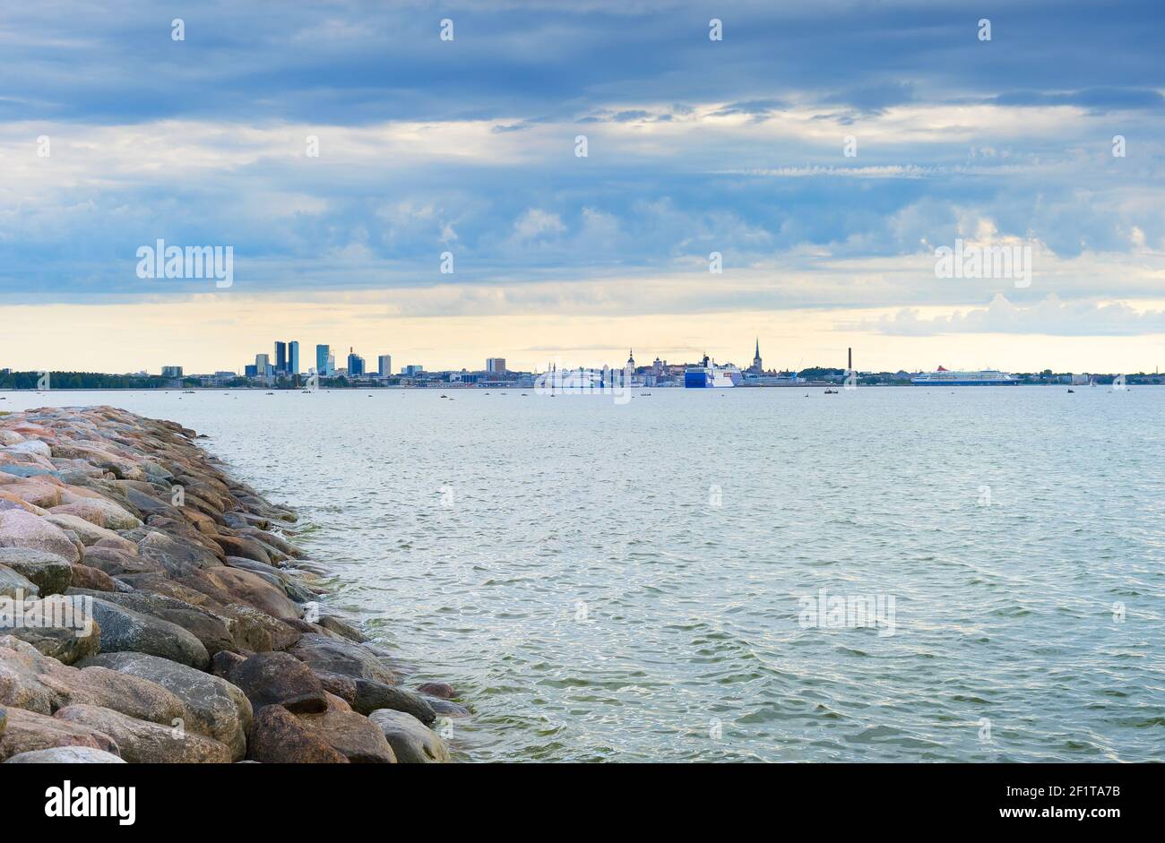 Skyline Tallinn sea harbor Estonia Stock Photo - Alamy