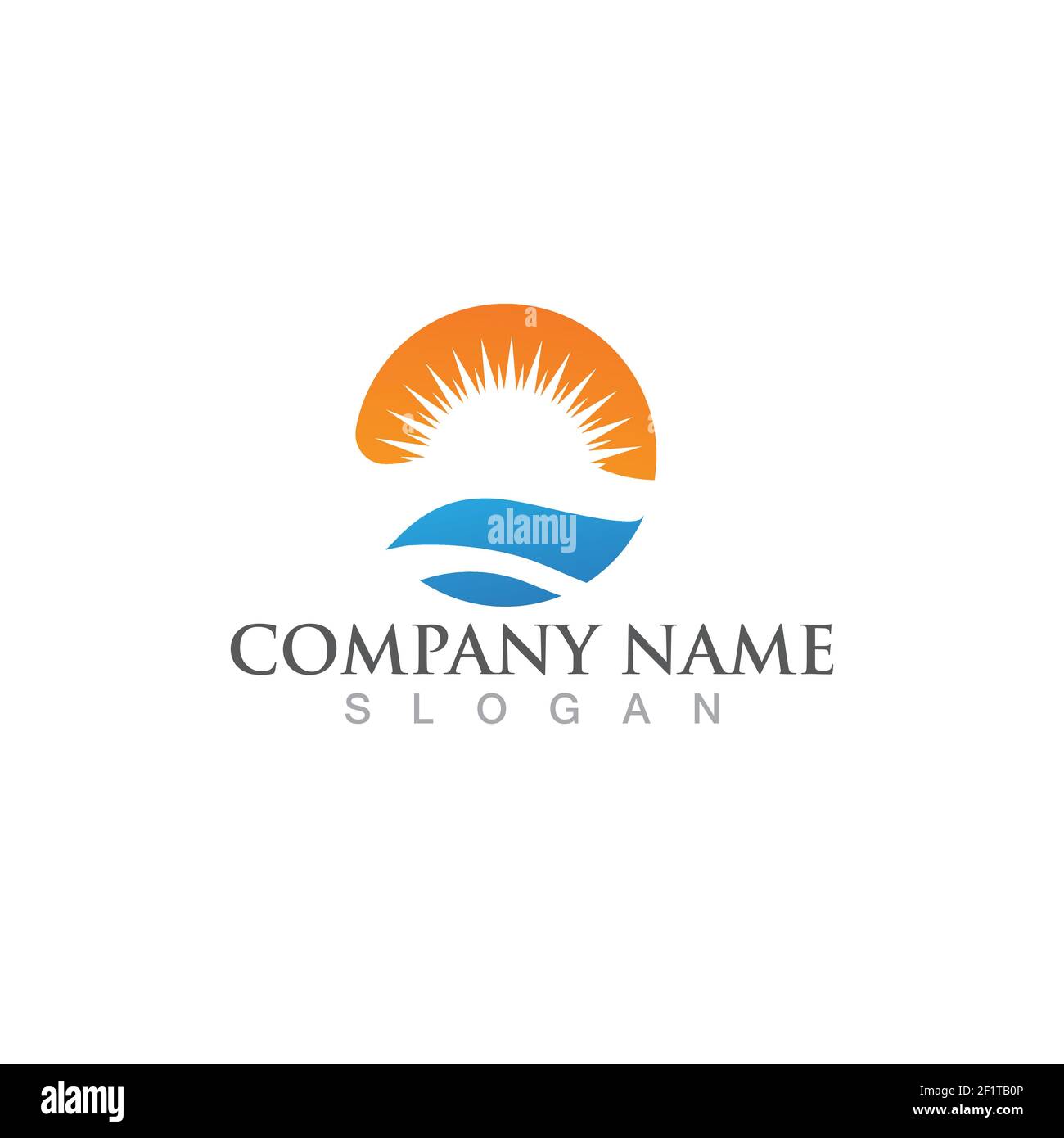 Sun and wave Vector illustration Icon Logo Stock Vector Image & Art - Alamy