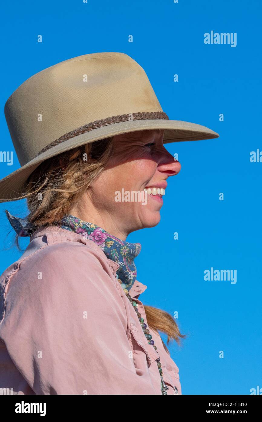 USA, Colorado, Custer County, Westcliffe, Music Meadows Ranch. Female ...