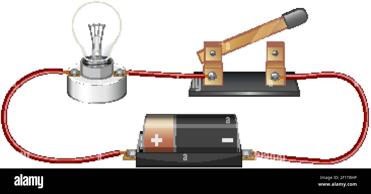 Science experiment of electric circuit illustration Stock Vector Image ...