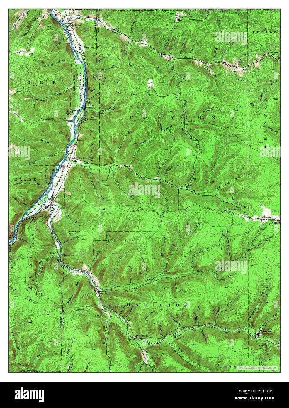 Kinzua, Pennsylvania, map 1949, 1:62500, United States of America by ...