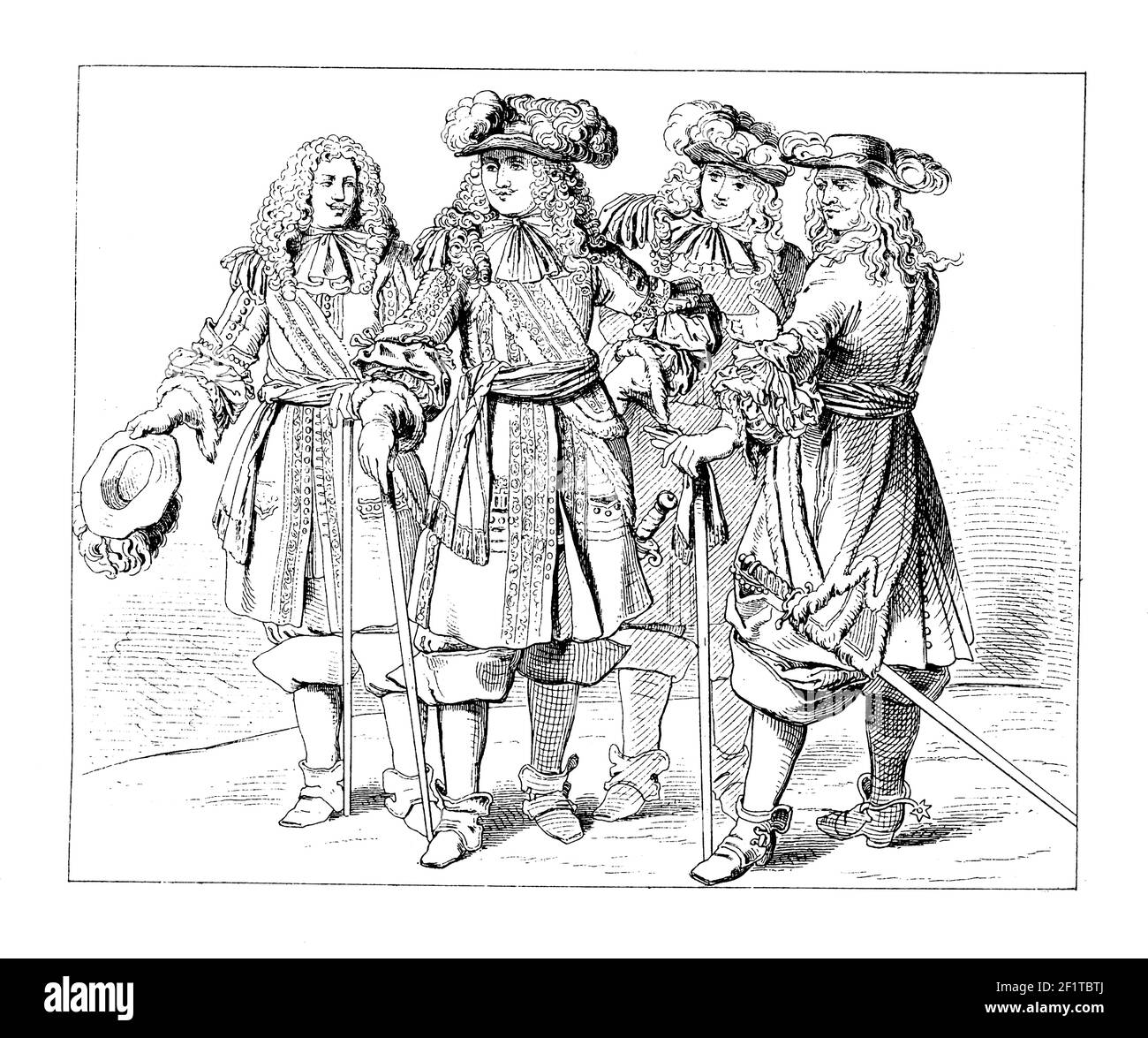 Vintage illustration of a portrait of Louis XIV (the Sun King), King of ...