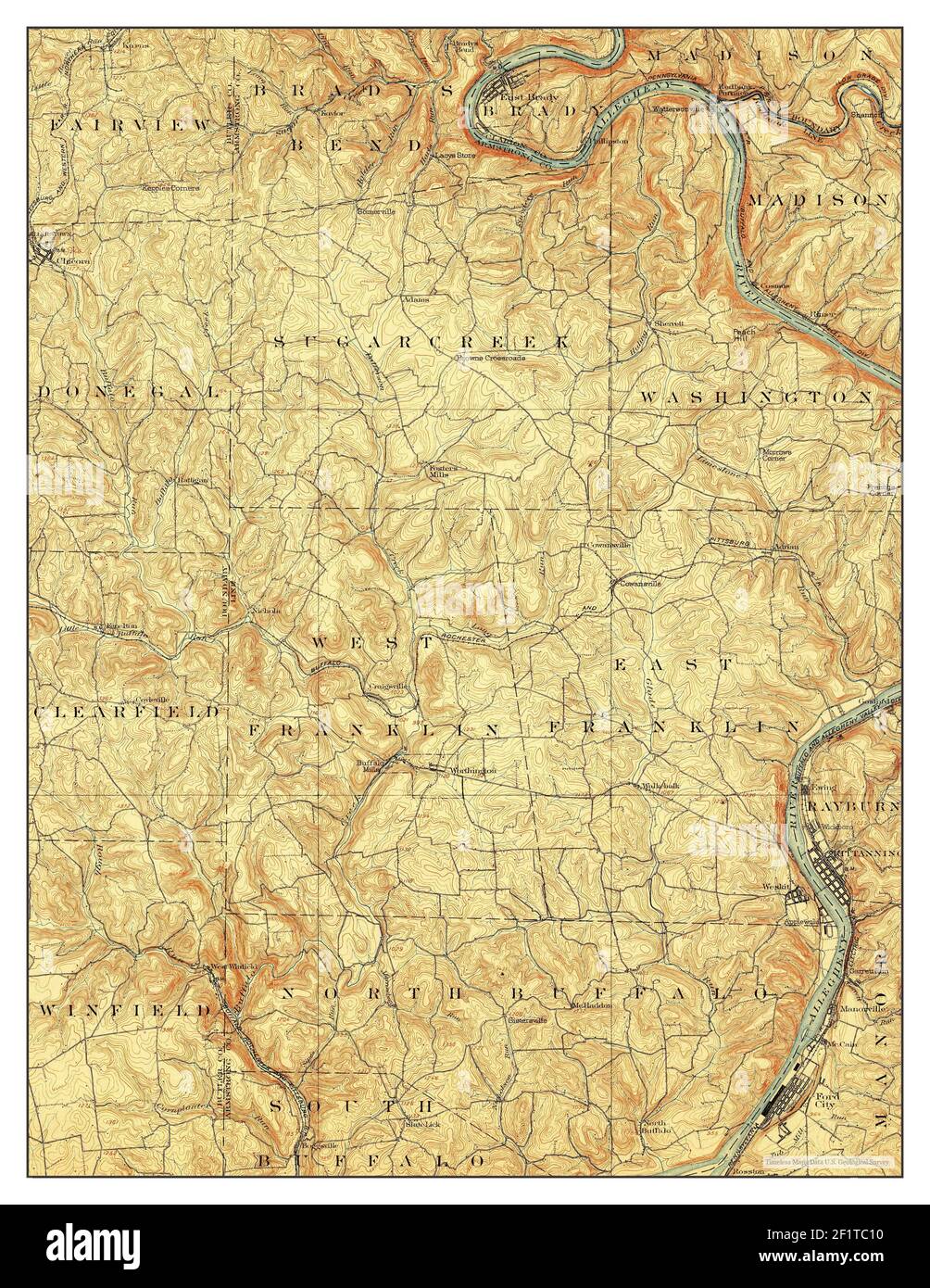 Kittanning, Pennsylvania, map 1902, 1:62500, United States of America ...