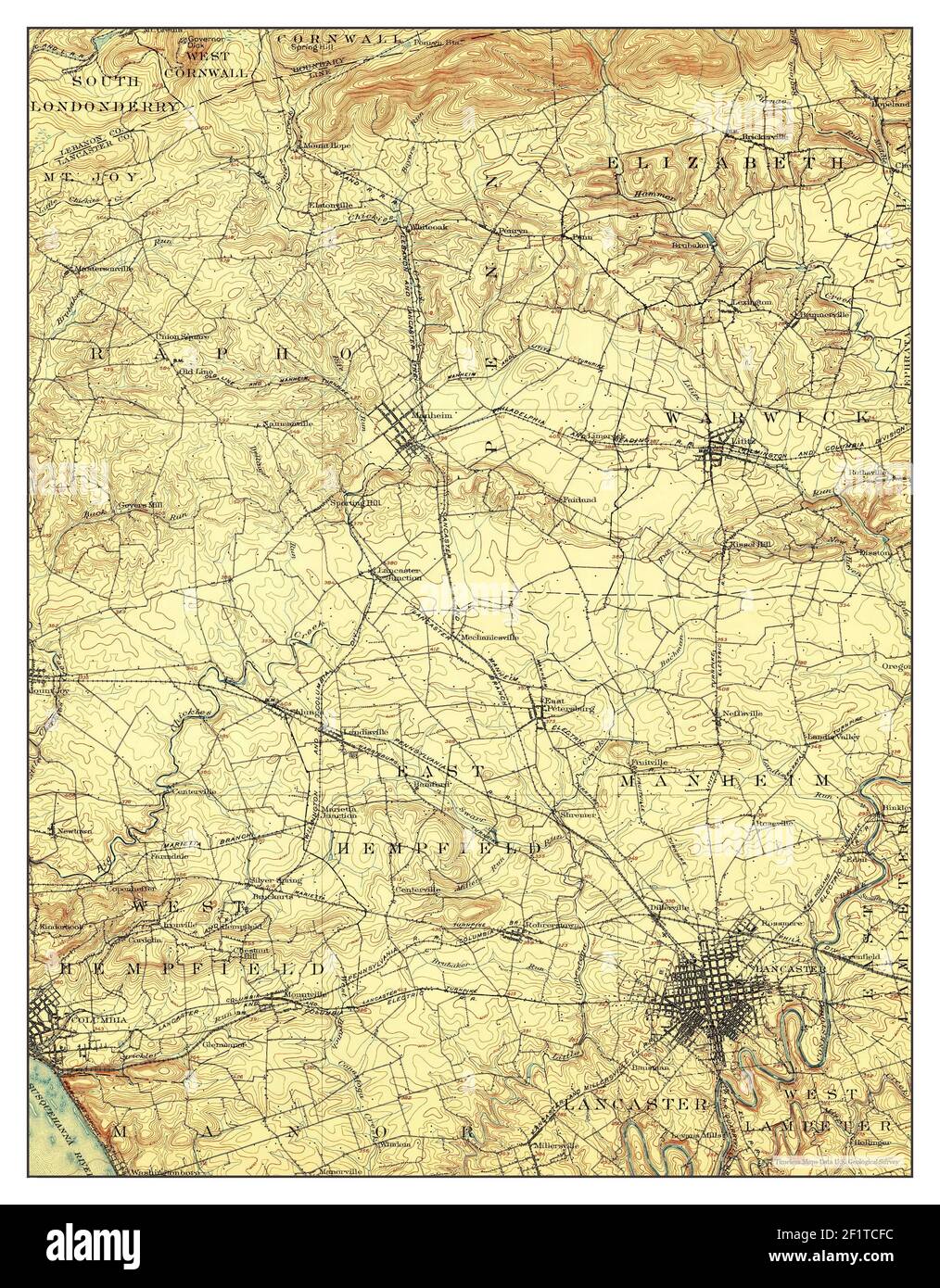 Lancaster, Pennsylvania, map 1904, 1:62500, United States of America by ...