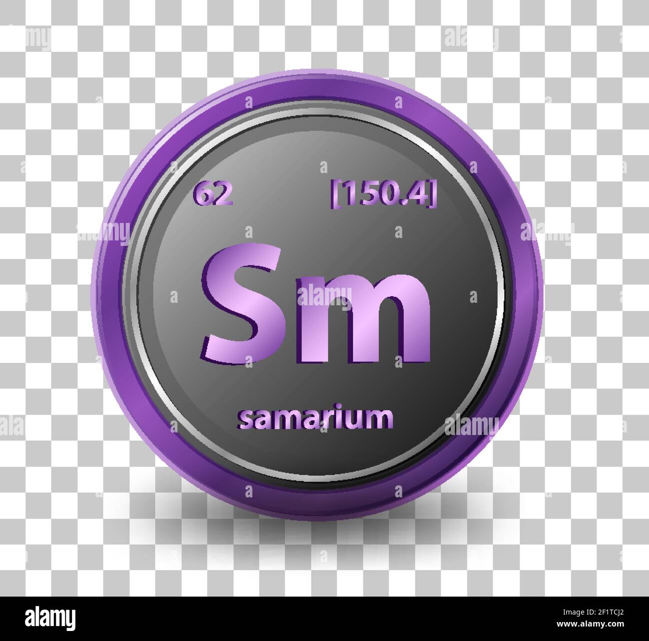 Samarium chemical element. Chemical symbol with atomic number and ...