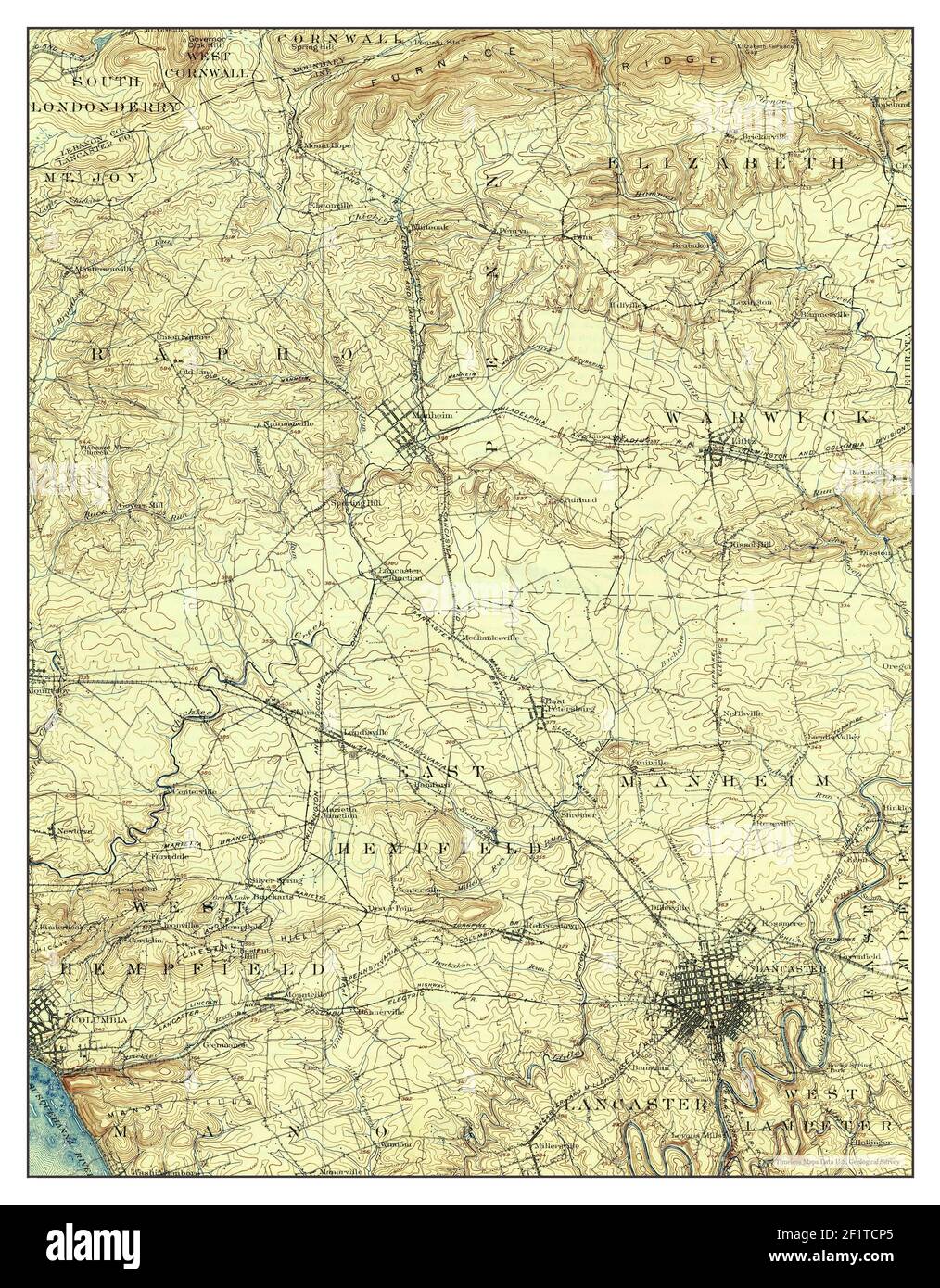 Lancaster pennsylvania map hi-res stock photography and images - Alamy