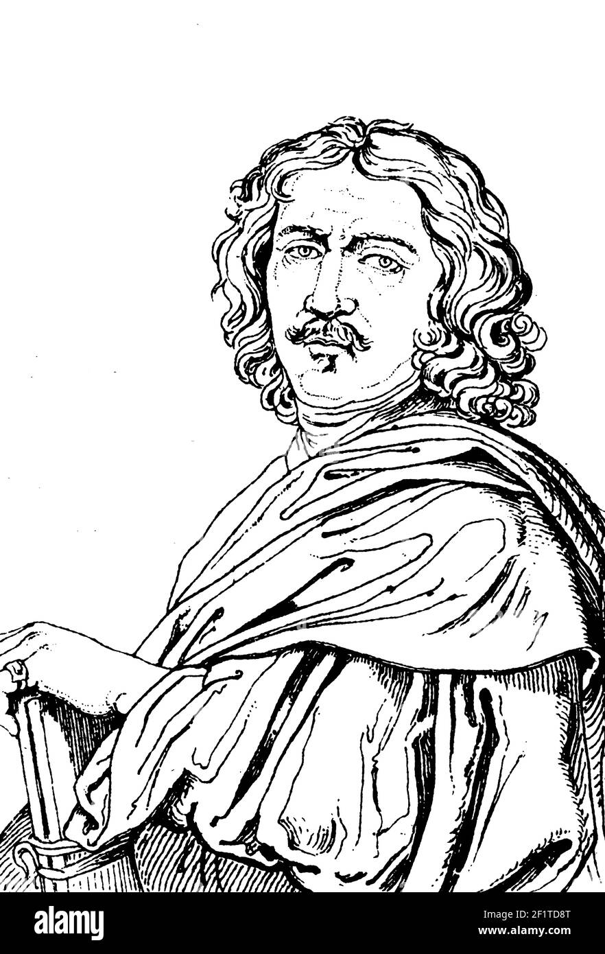 Portrait nicolas poussin Black and White Stock Photos & Images - Alamy