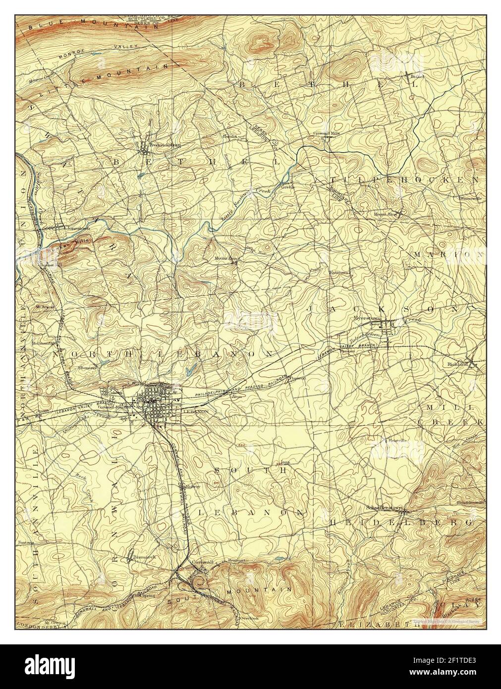 Lebanon, Pennsylvania, map 1899, 1:62500, United States of America by ...