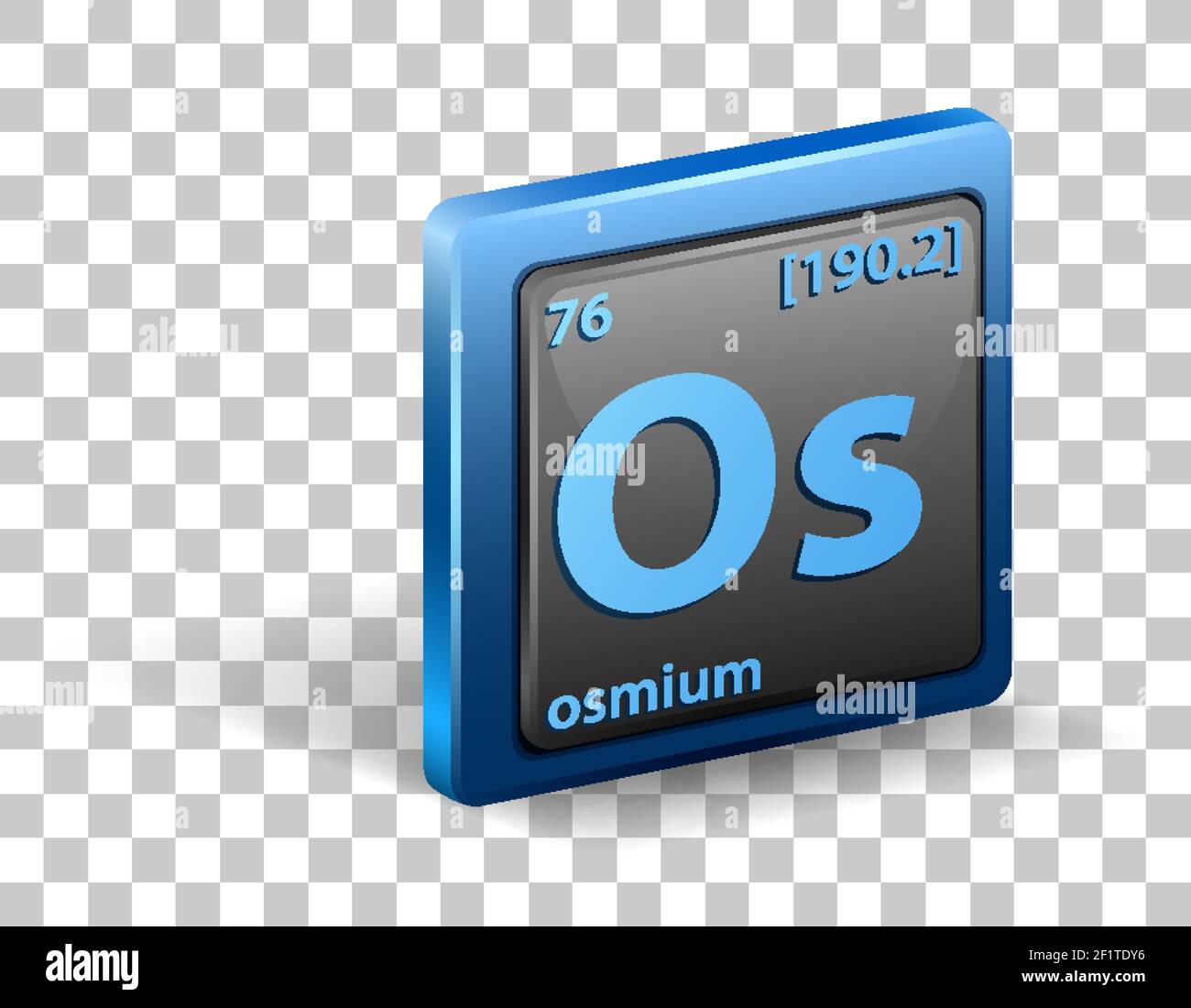 Osmium chemical element. Chemical symbol with atomic number and atomic ...